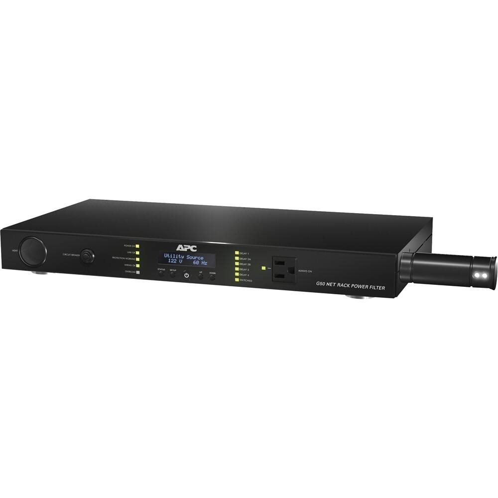 Best Buy: APC AV G-Type Rack 9-Outlet Power Filter Black G50NETB-20A2