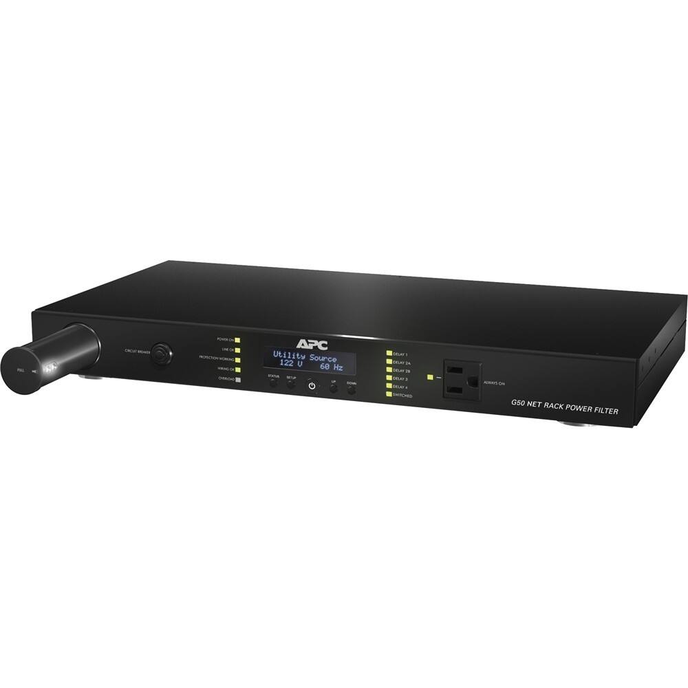 Best Buy: APC AV G-Type Rack 9-Outlet Power Filter Black G50NETB-20A2