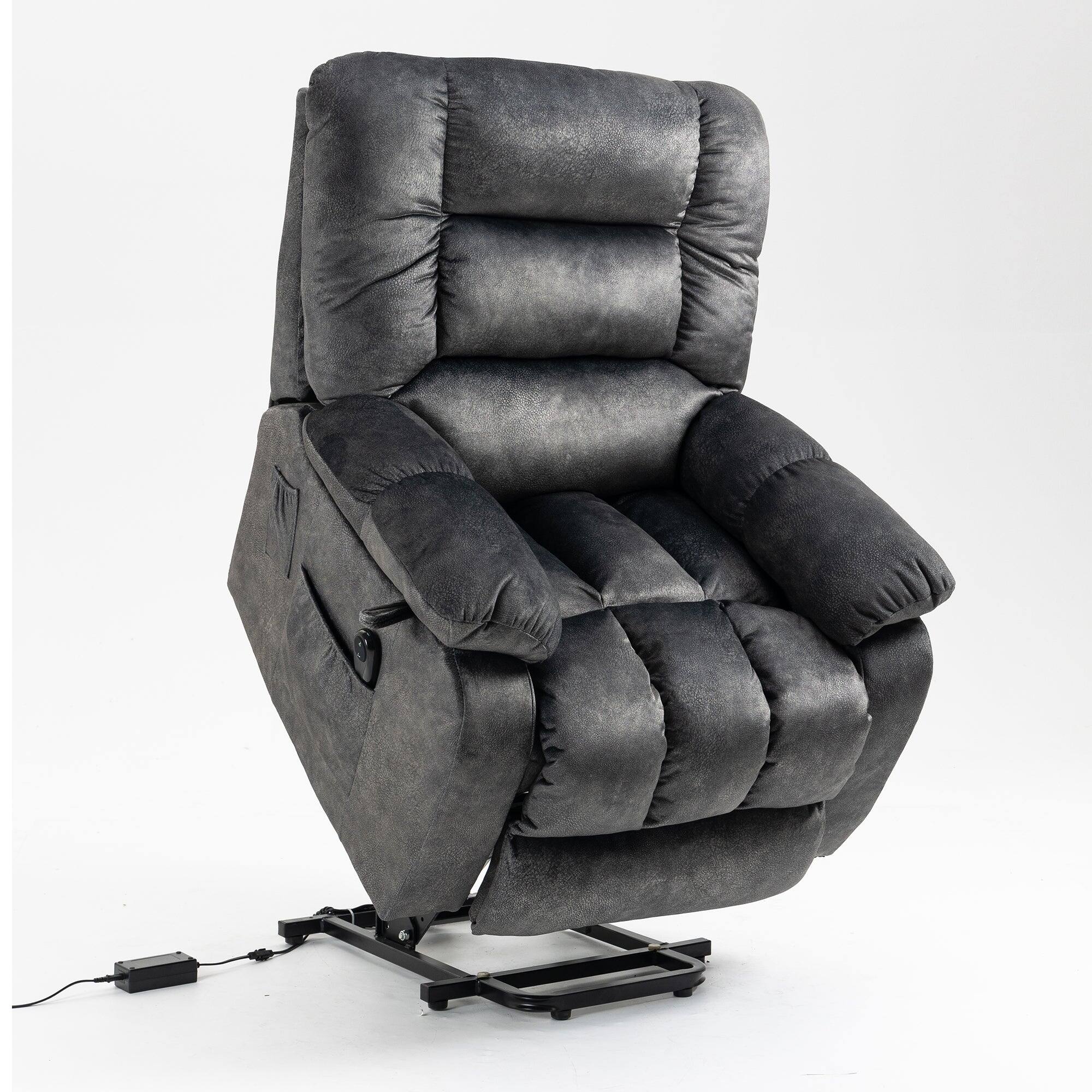 Boyel Living Power Lift Recliner For Elderly 8 Point Massage Lumbar ...