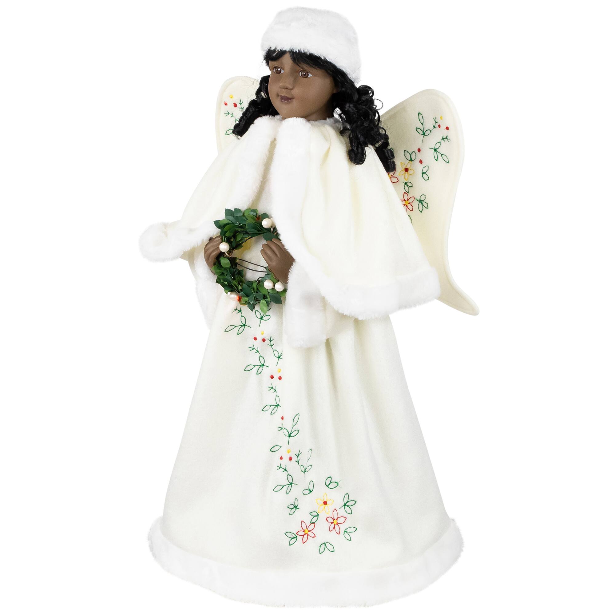 Northlight African American Animated and Musical Christmas Angel Figure ...