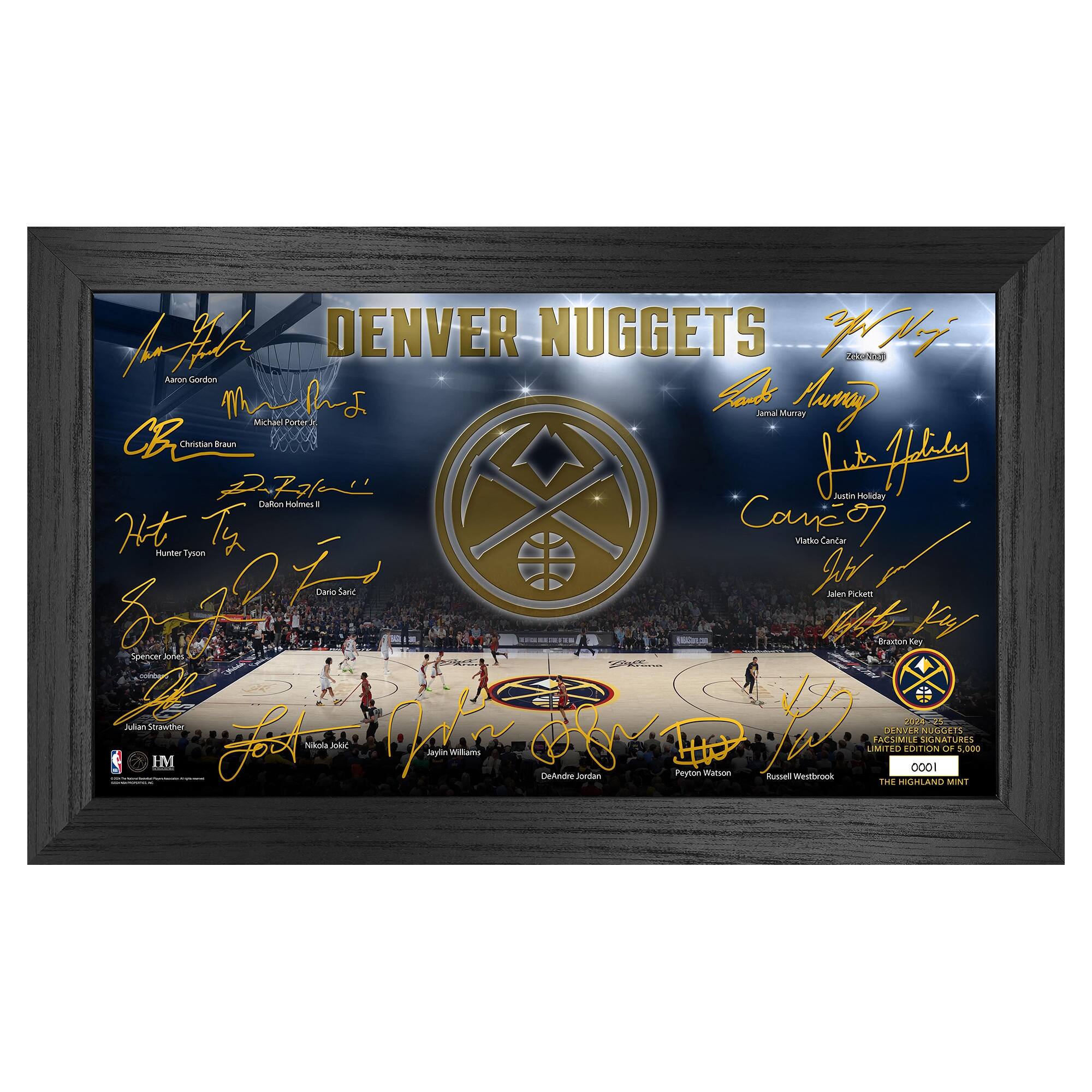 Highland Mint Denver Nuggets Signature Court Print Multicolor 202482880 ...