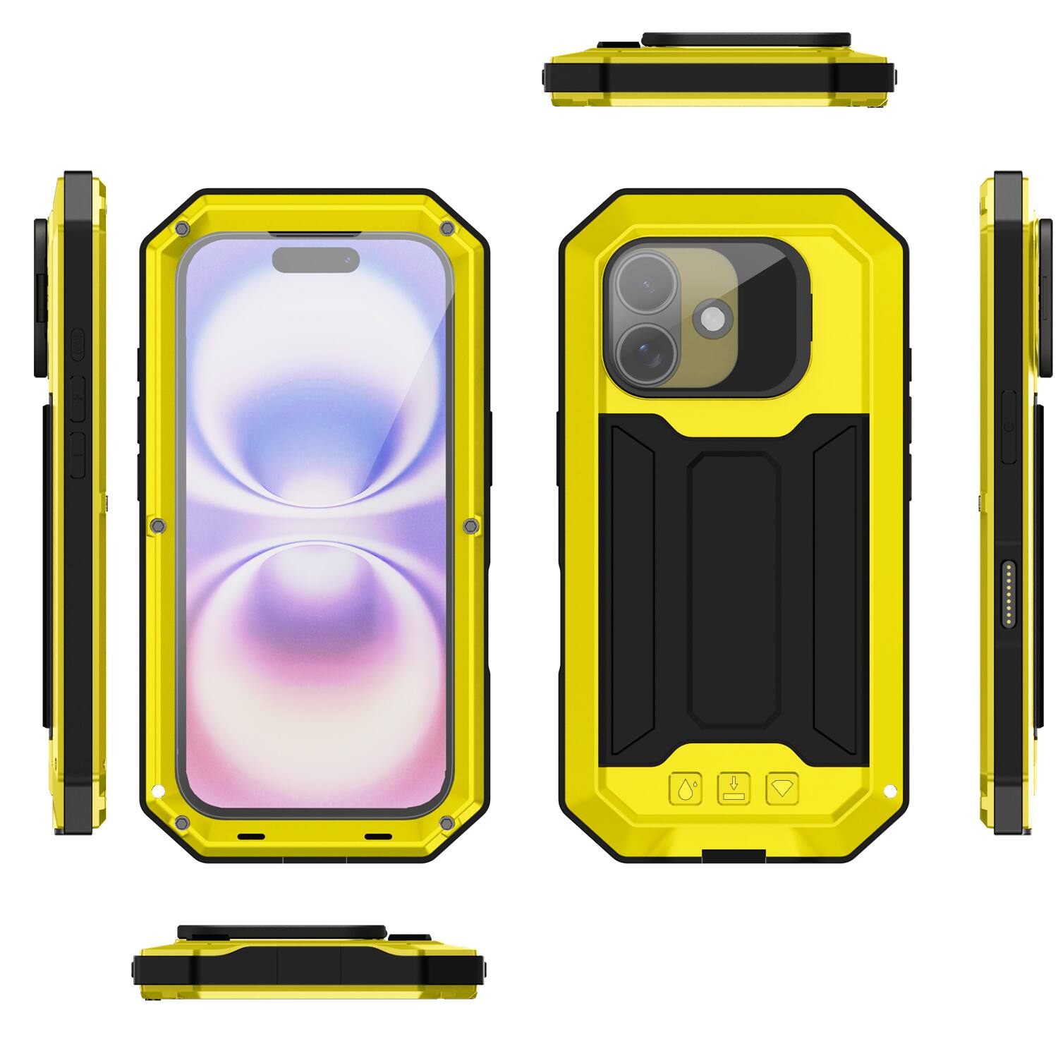 Dteck Rugged Case for Apple iPhone 17 Flip Camera Kickstand Built in ...
