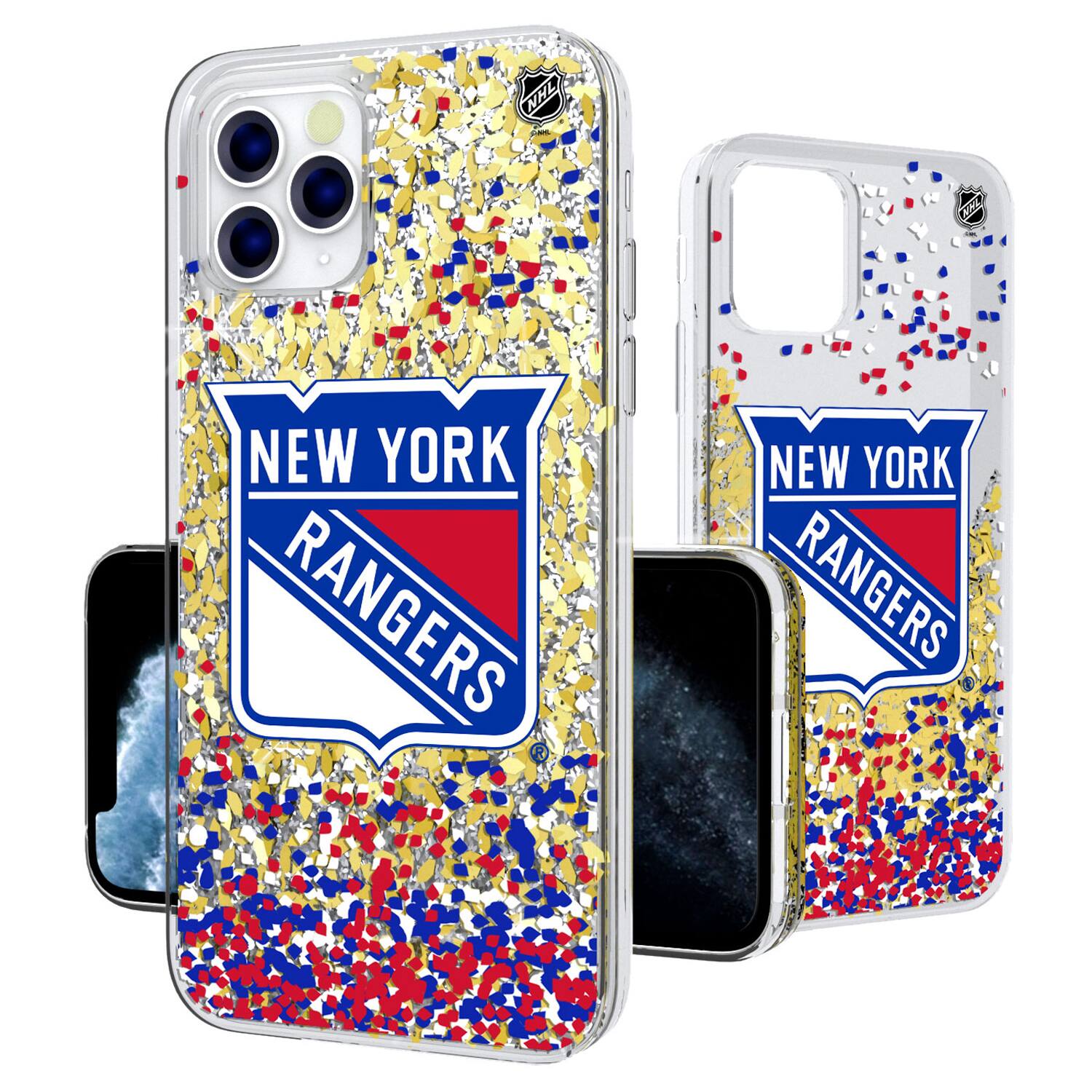 Keyscaper NHL New York Rangers iPhone Confetti Glitter Case 15 Pro Max ...