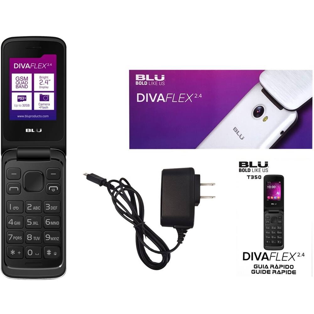 Best Buy: BLU Diva FLEX 2.4 T350 Cell Phone (Unlocked) White T350 WHITE