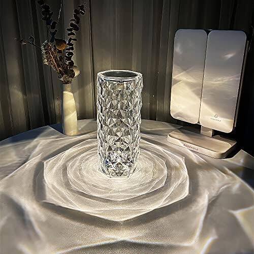 Stamp n Camp BGFHome Crystal Table Lamp RGB Color Changing Night Light ...