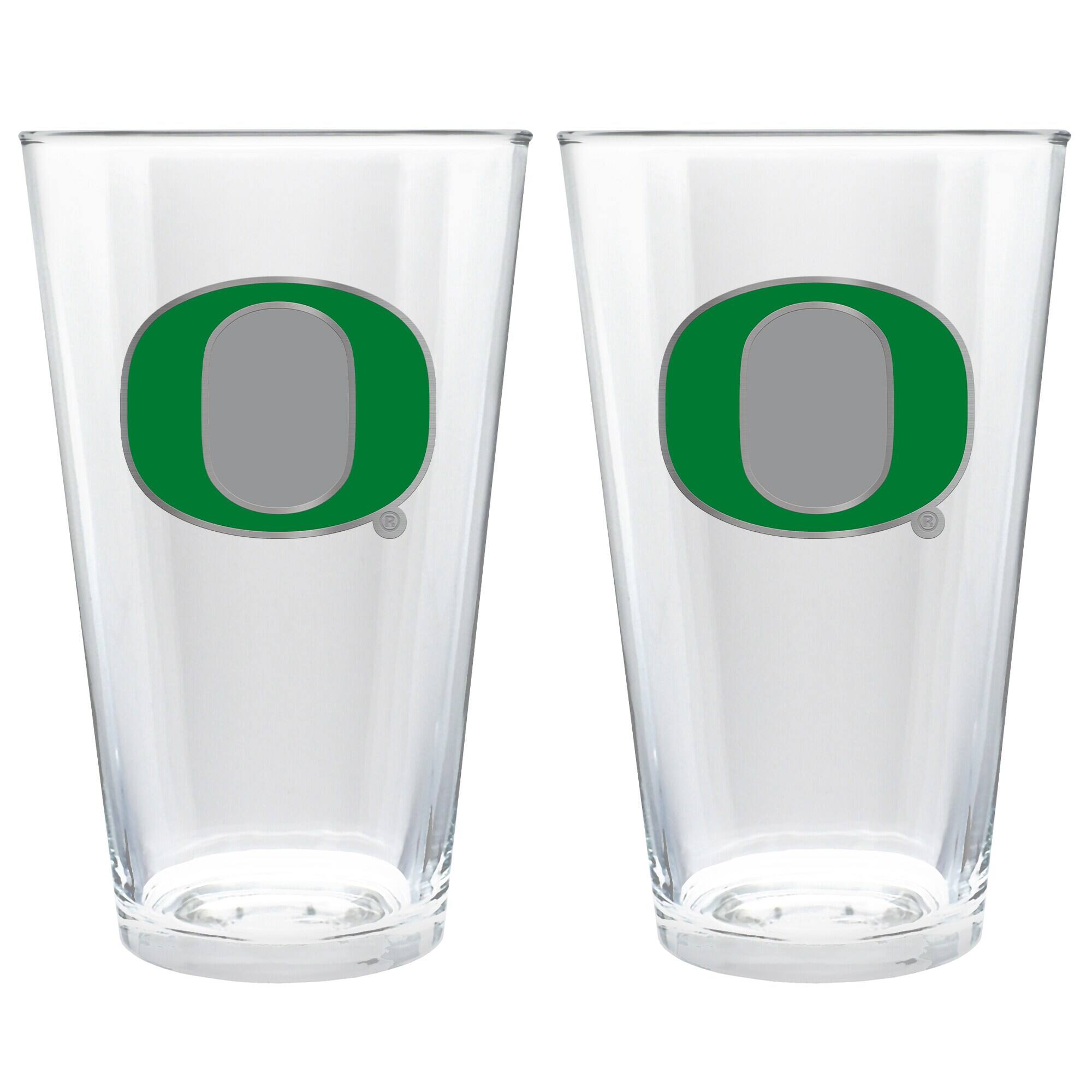Great American Products Oregon Ducks 16oz. Pint Glass Set Multicolor ...