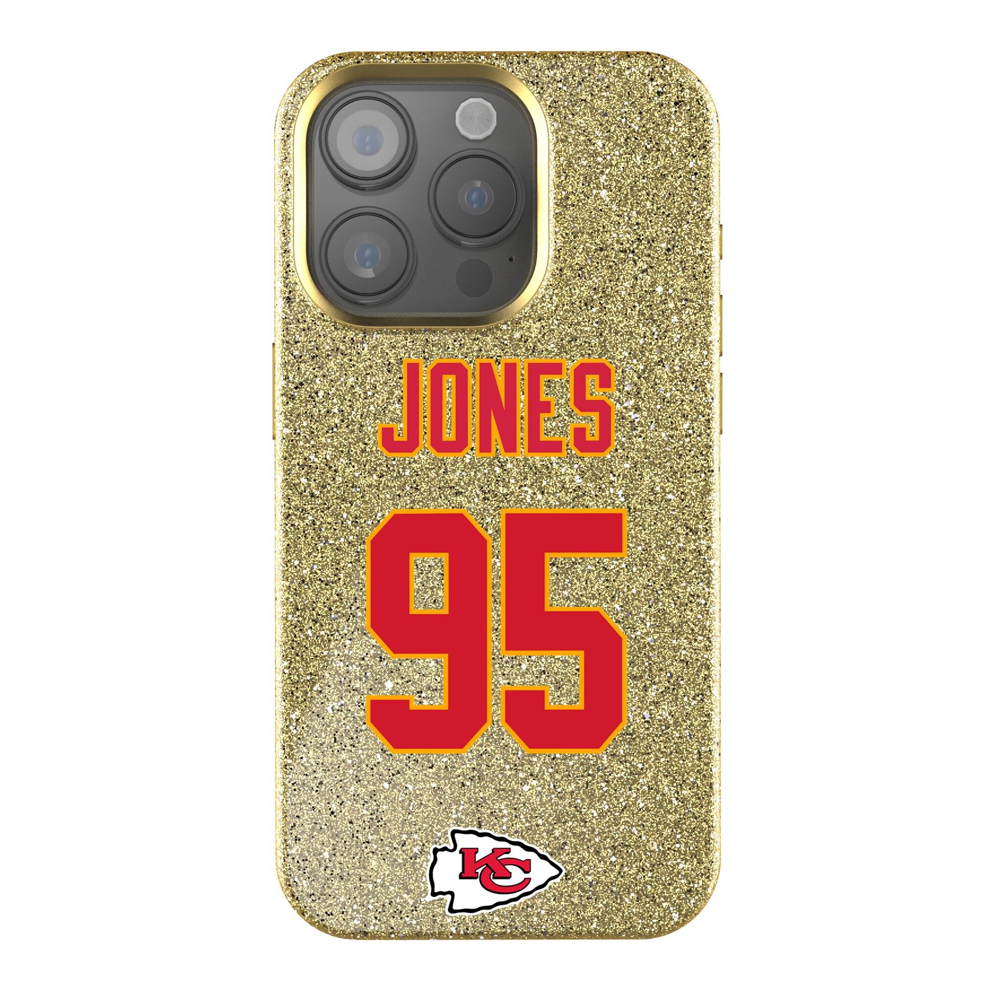 Keyscaper NFL Chris Jones Kansas City Chiefs Bling iPhone Case 16 Gold ...
