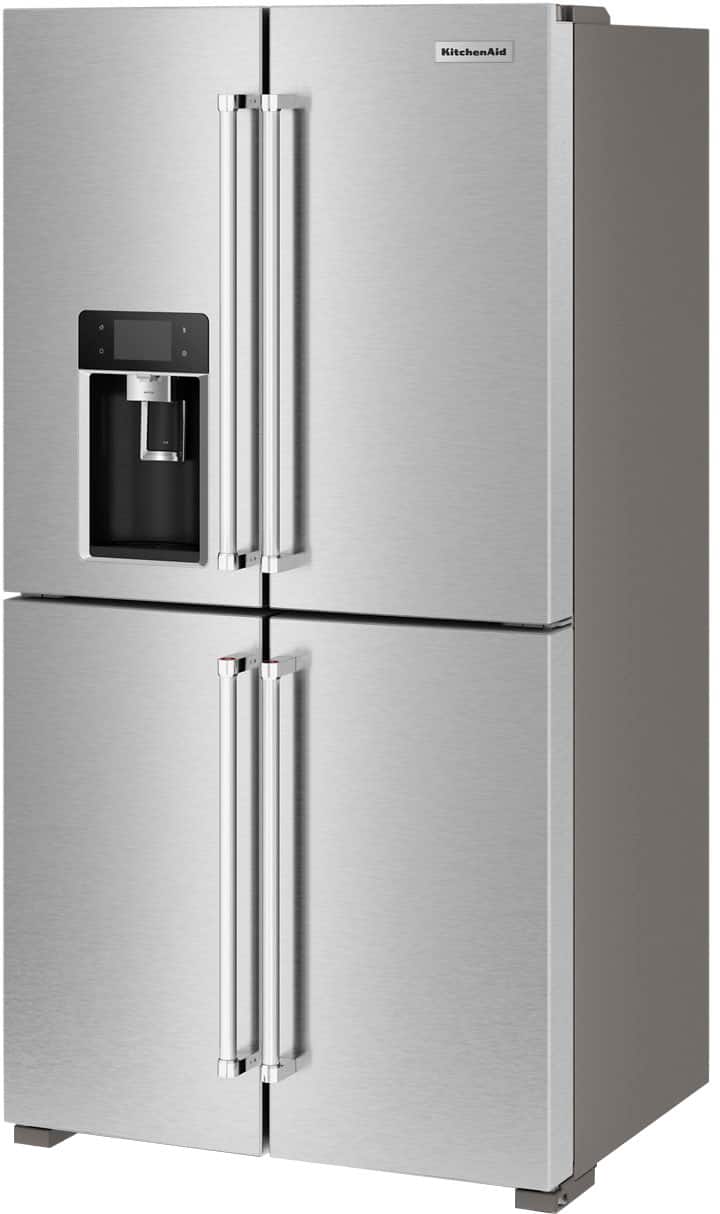 KitchenAid 36 in. 19.4 Cu. ft. Fingerprint Resistant Stainless Steel Counter Depth French Door Refrigerator KRQC736RPS