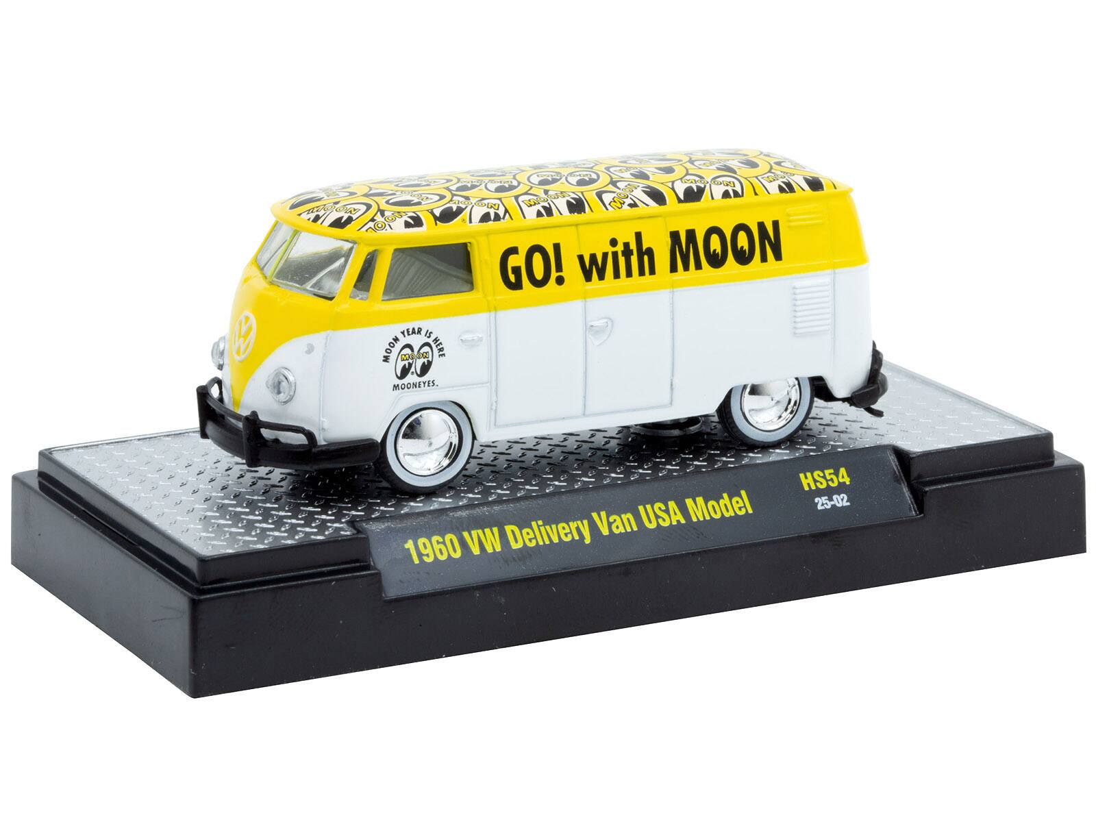 M2 1960 Volkswagen Delivery Van "MoonEyes" White Yellow Top Graphics ...