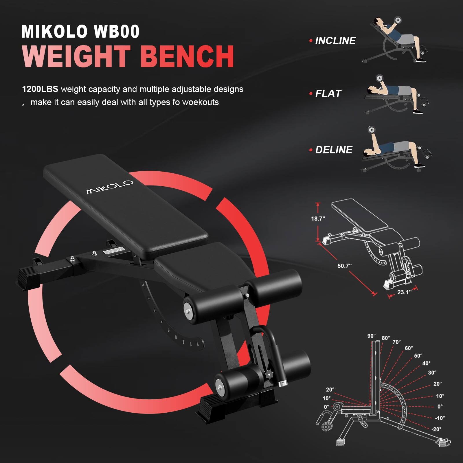 Mikolo Smith Machine, 2000LBS Power Cage Squat Rack, Chest Fly Machine ...