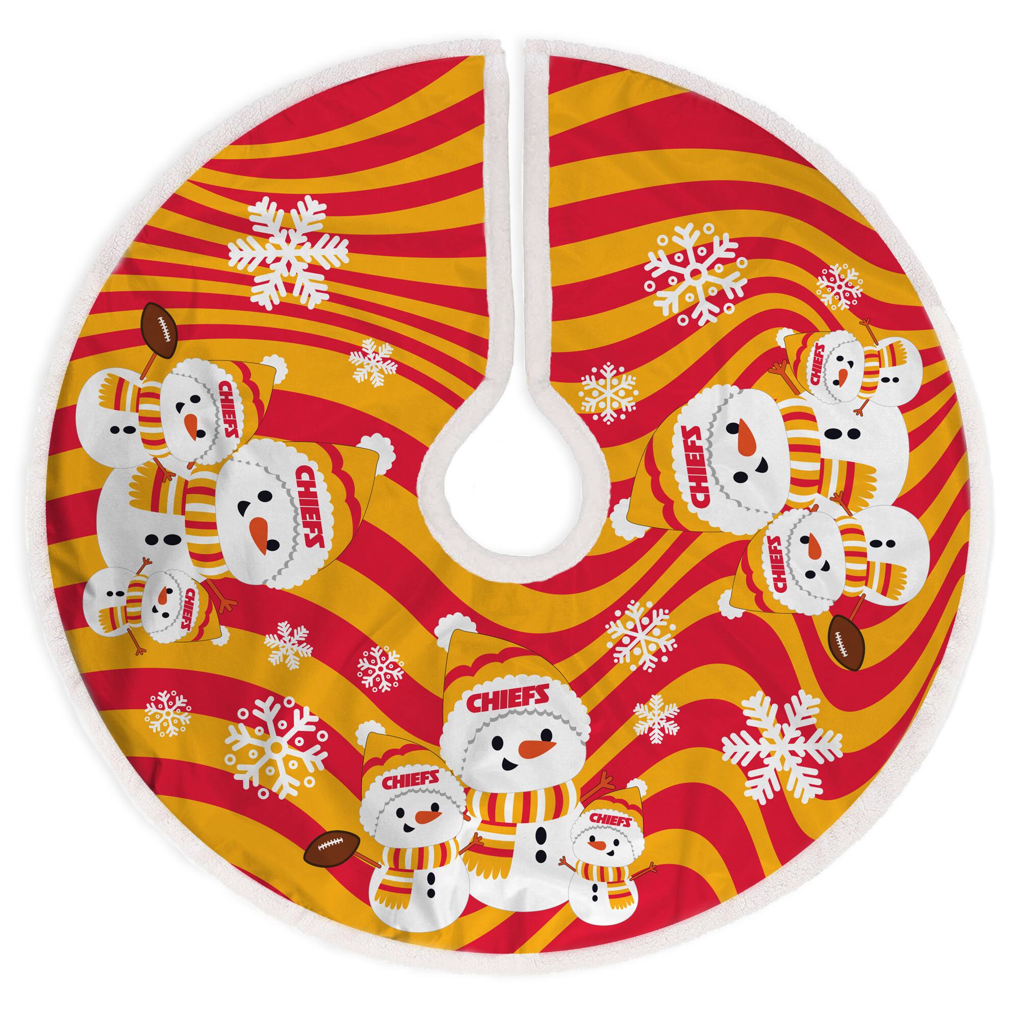 Pegasus Kansas City Chiefs Snowman Sherpa Christmas Tree Skirt ...