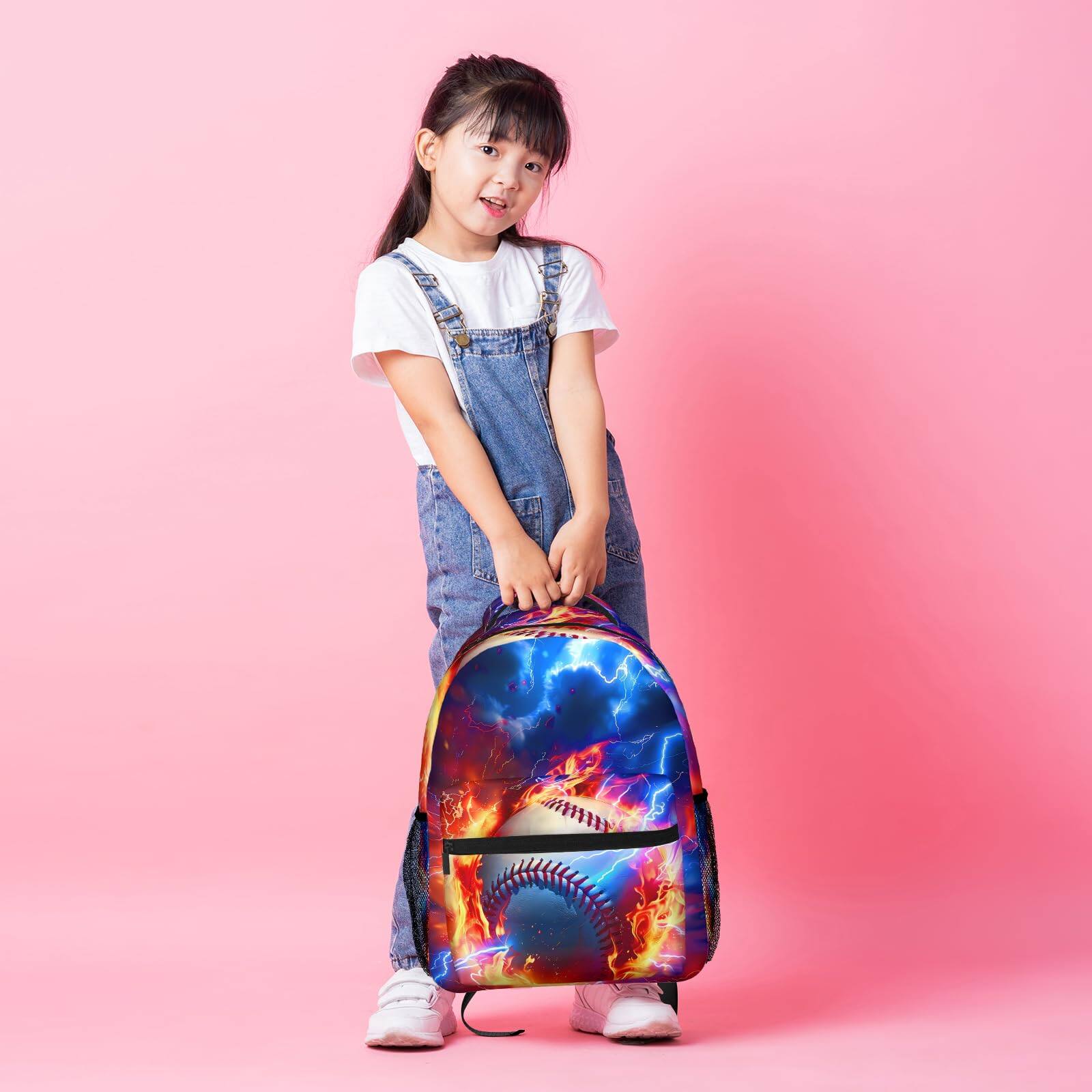 Cozy Serene Baseball Themed Backpack For Bookbags Lightweight ...