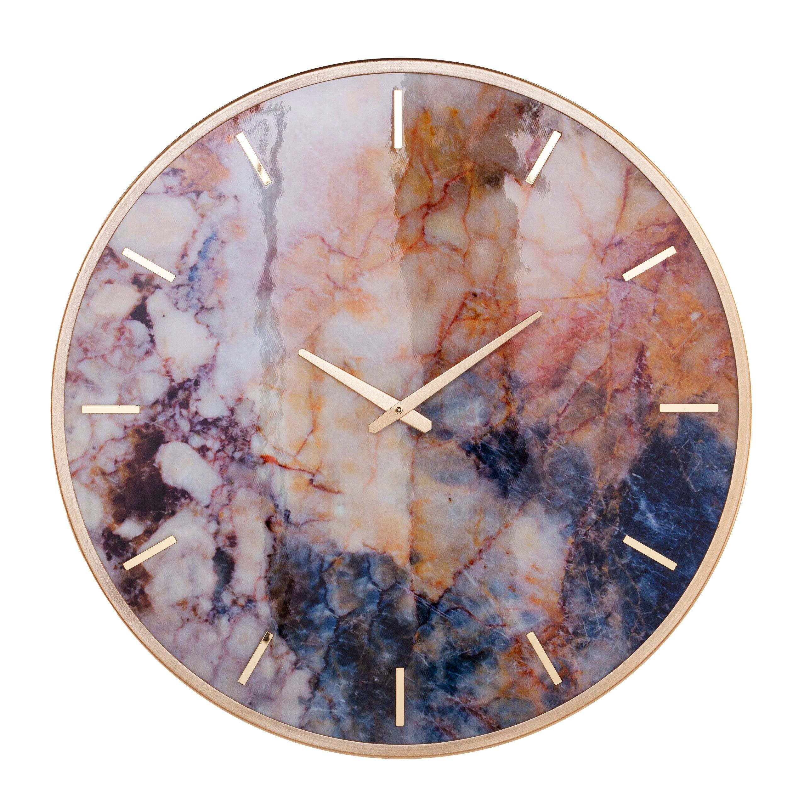 BreeBe Marbella Multicolor Wall Clock Gold B20479582 - Best Buy