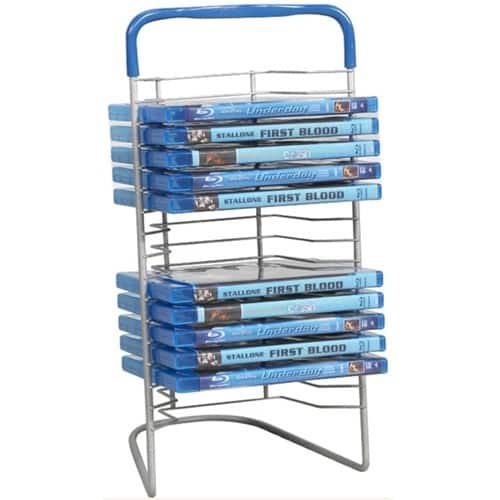 Best Buy: Atlantic 16-Disc Blu-ray Disc Nestable Rack Red 63735592