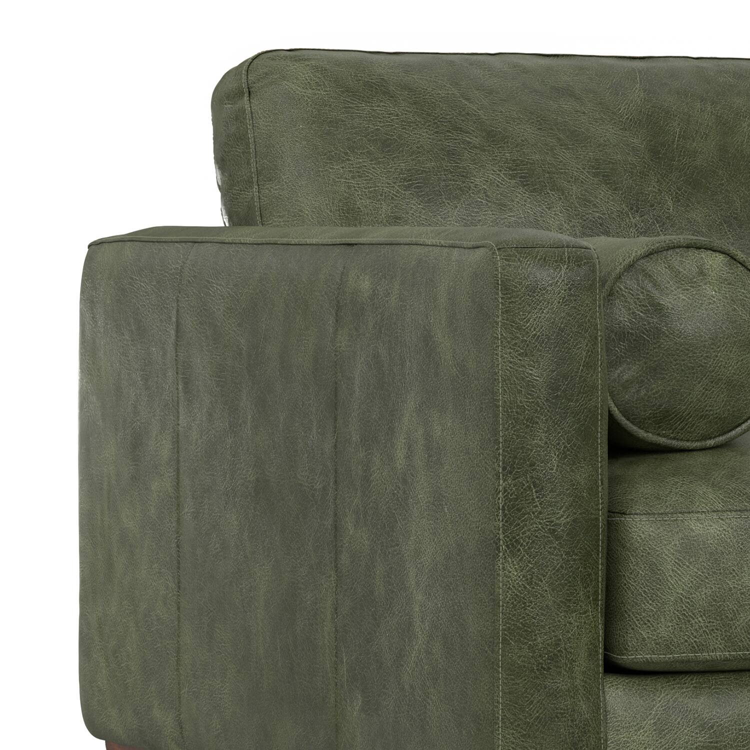 Simpli Home Morrison 42 inch Wide Mid Century Modern Arm Chair Moss ...