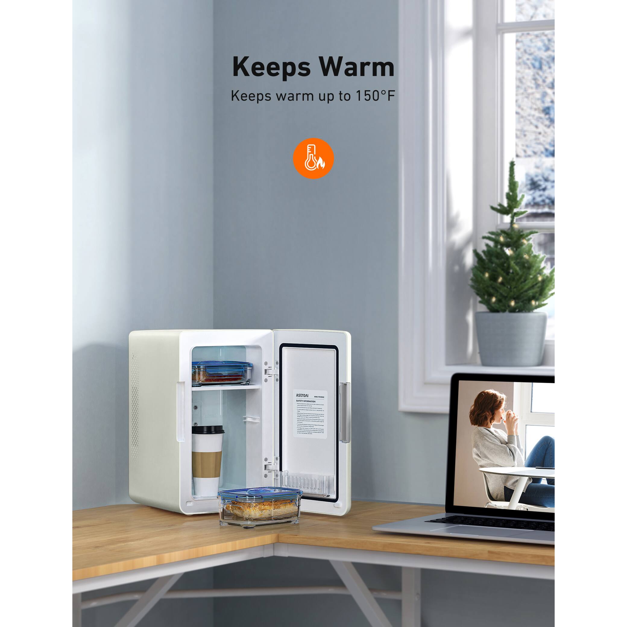 AstroAI 8 Can Mini Fridge 6 Liter Makeup Skincare Refridgerator for ...