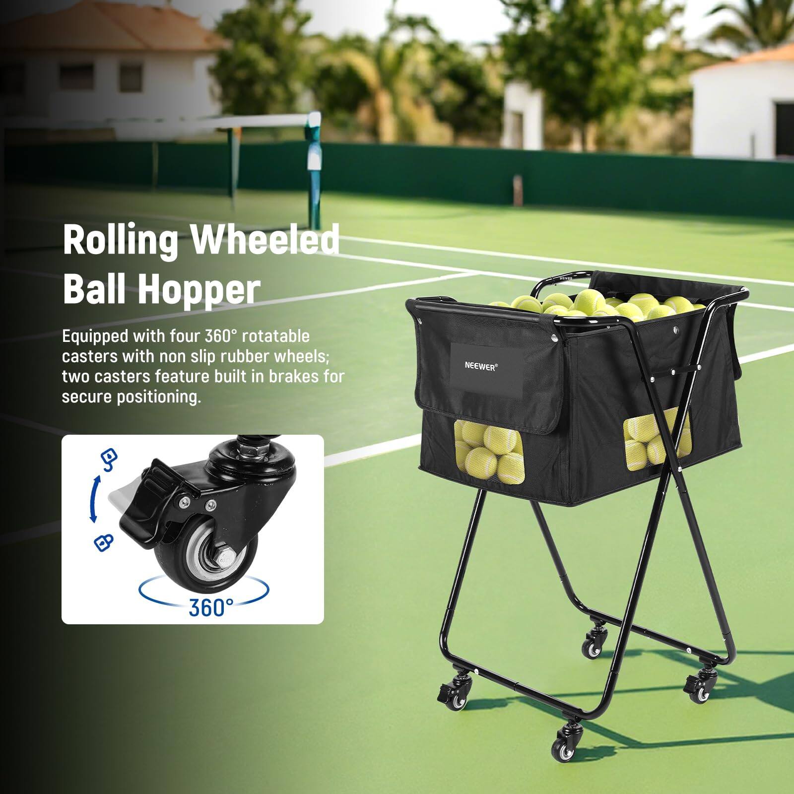 Neewer Tennis/Pickleball Ball Hopper for Training Black PB01X - Best Buy
