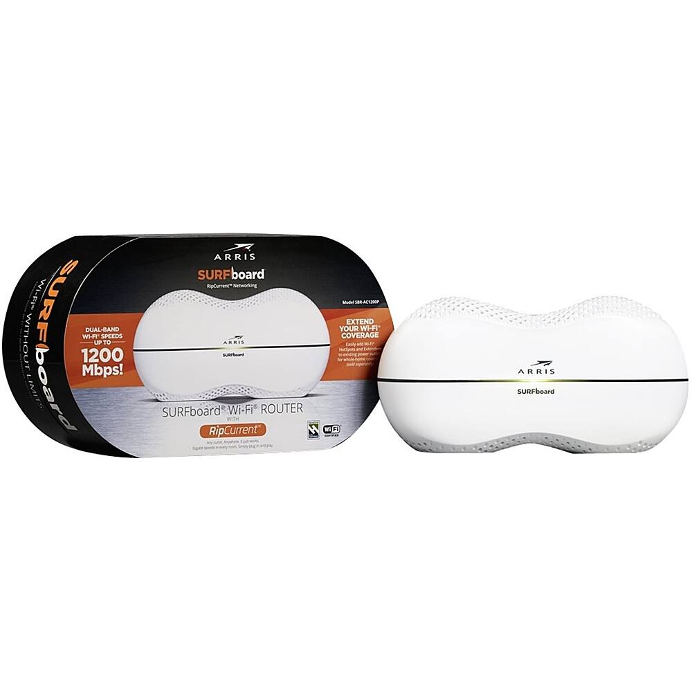Best Buy: ARRIS SURFboard Wireless-AC Dual-Band Wi-Fi Router White SBR ...