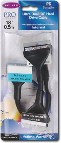 Best Buy: Belkin Ultra ATA Round Ribbon Cable Black F2N1123-18INCH