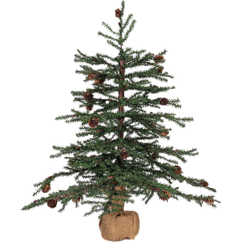 RTMB 24 Inch Caramel Pine Artificial Christmas Tree, 480 PVC Tips with ...
