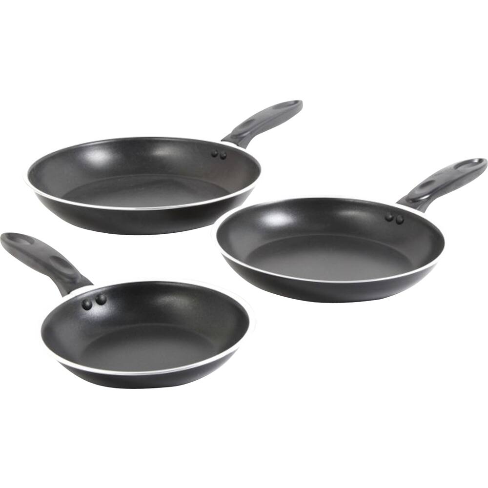 Best Buy: Gibson 3-Piece Frying Pan Set Black 91594657M