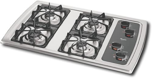 Best Buy: Whirlpool 30" Built-In Gas Cooktop Stainless-Steel (Special ...