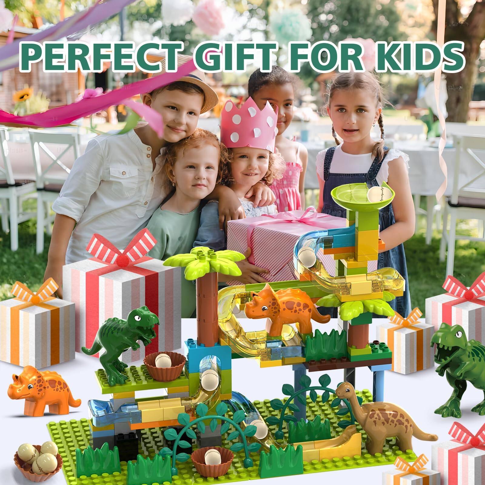 Leash Valley Dinosaur Marble Runs For 4 8 Building Blocks Classic Big ...