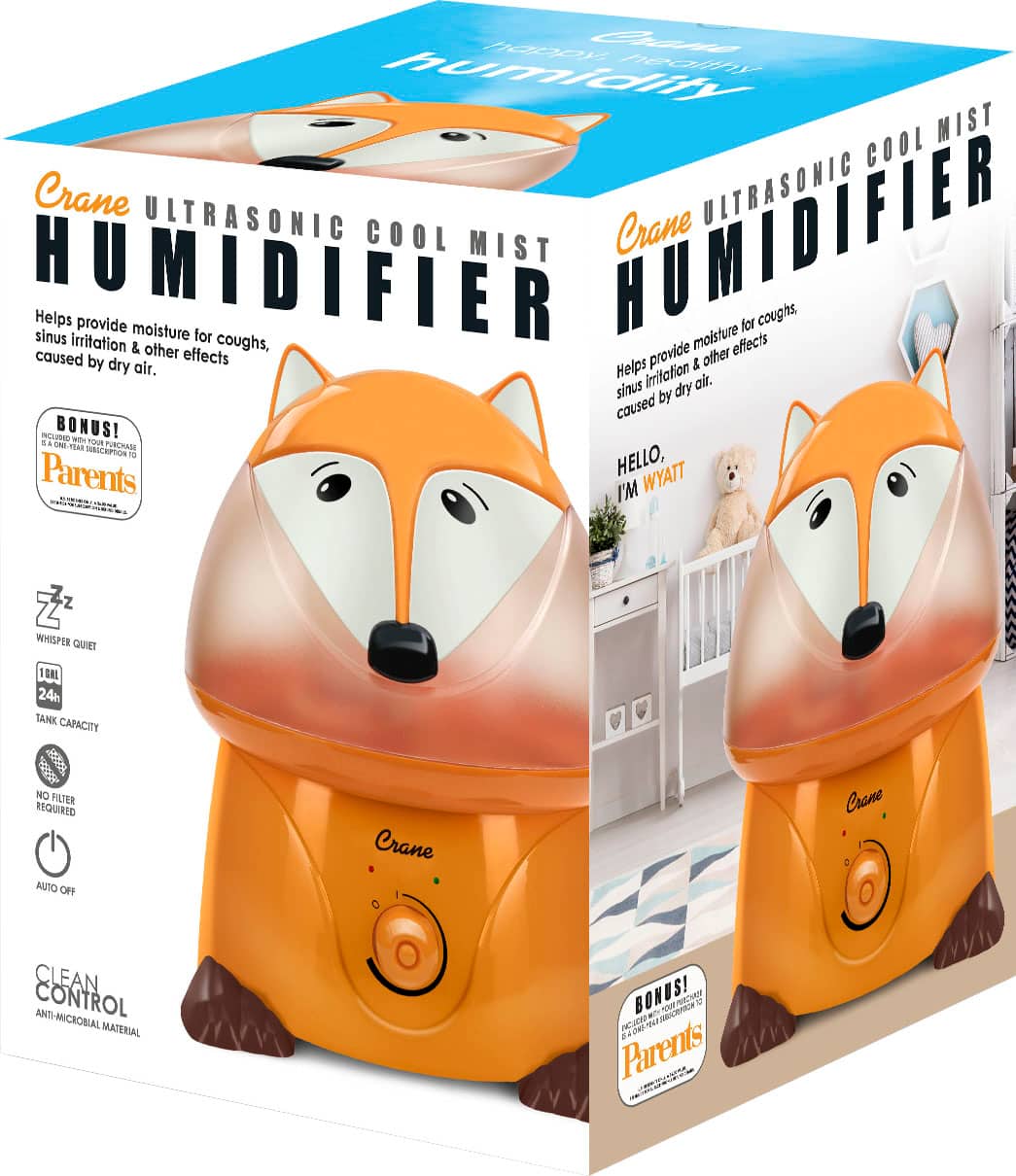 Best Buy: CRANE 1 Gal. Adorable Ultrasonic Cool Mist Humidifier Fox ...