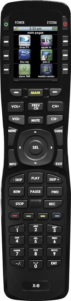Universal Remote Control 200 Device Universal Remote Black X-8 - Best Buy