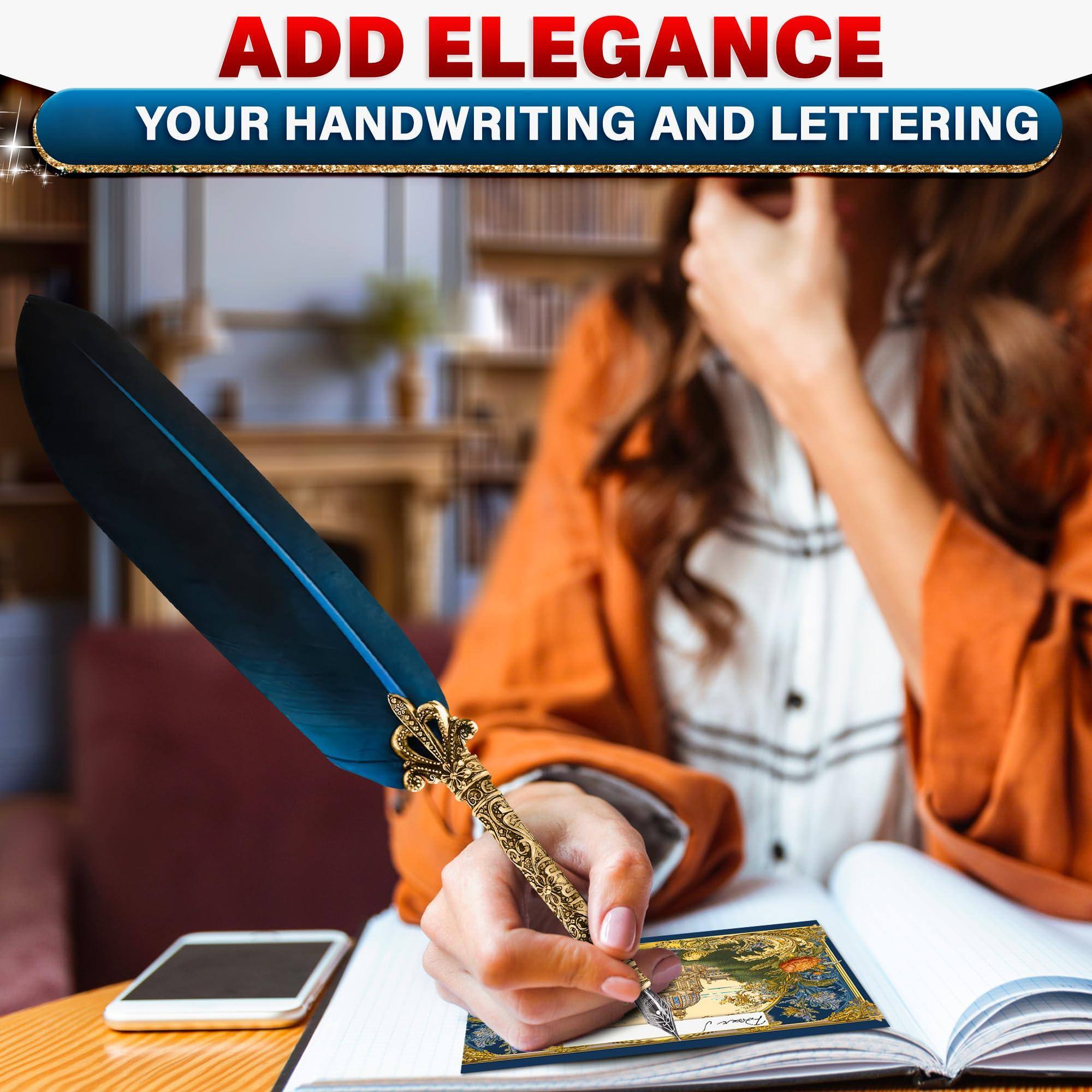 Paradigms Interiors Vintage Quill Pen And Ink Set Elegant For ...