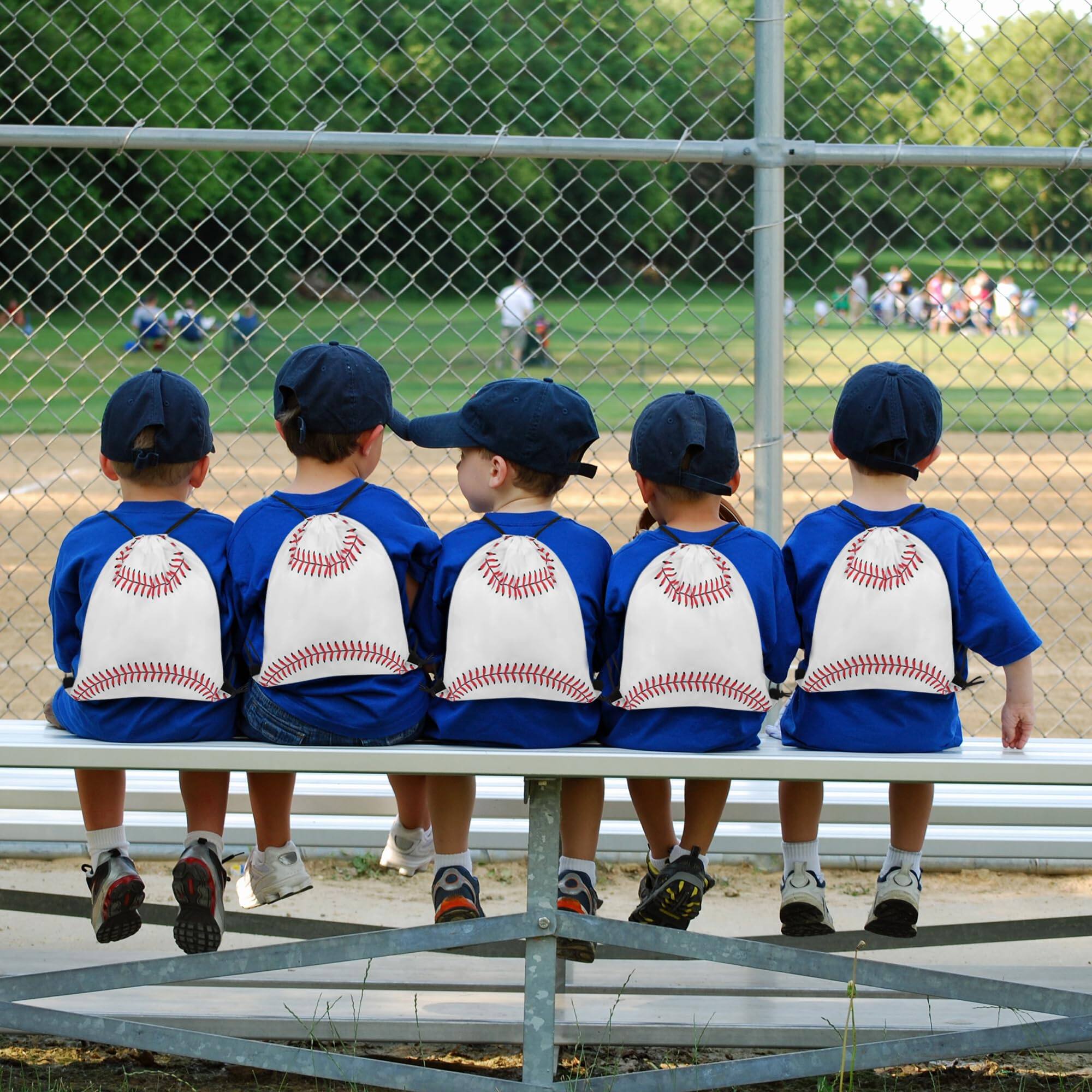 Stamp n Camp 15 Pieces Baseball Drawstring String Bag Sports Backpack ...