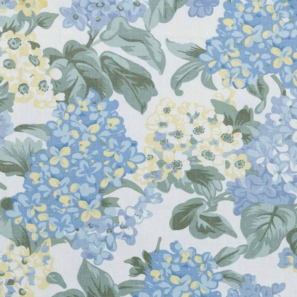 Ellis Curtain Ellis Hydrangea Classic Pattern Printed 3" Rod Pocket ...