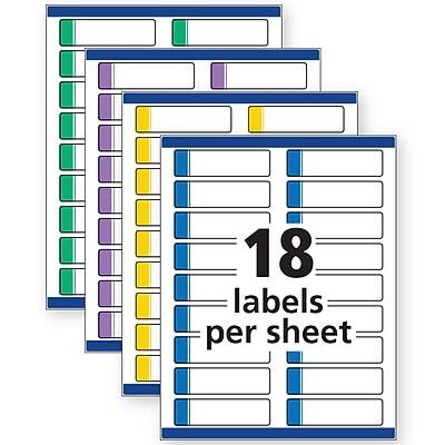 Avery TrueBlock Laser/Inkjet Extra Large File Folder Labels, 15/16" x 3 ...