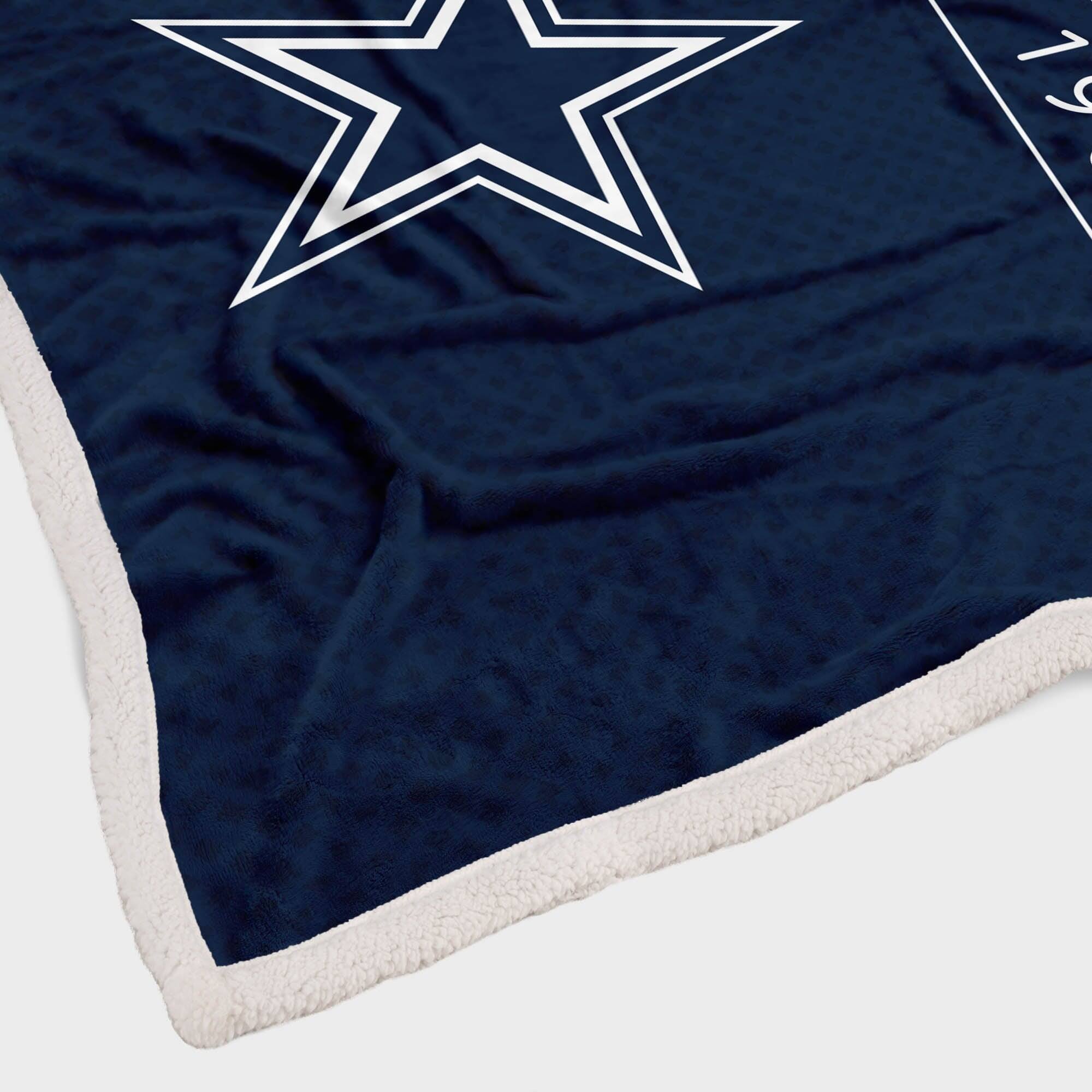 Pegasus Dallas Cowboys 50" x 60" Legacy Script Royal Plush Sherpa ...