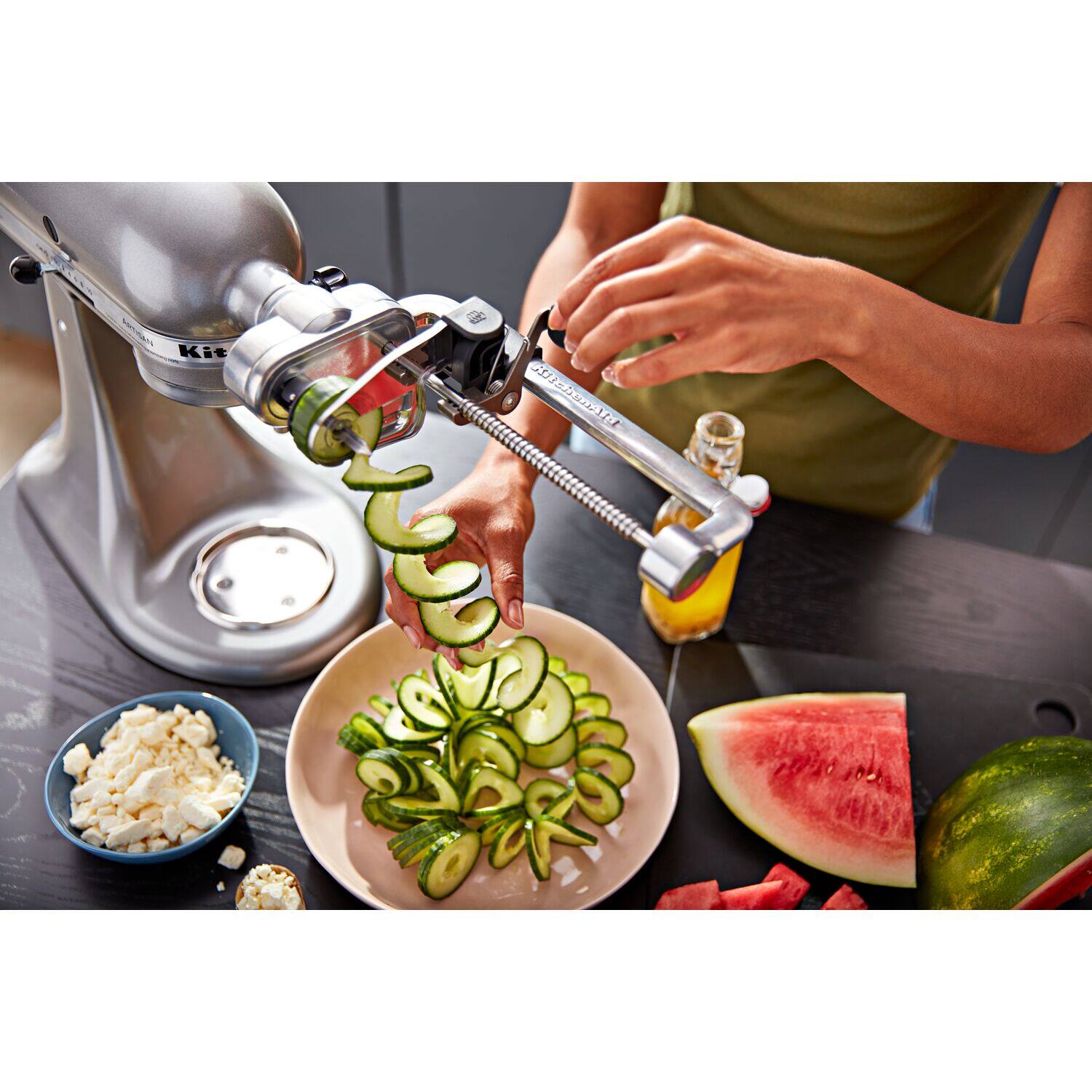 7 Blade Spiralizer Plus Attachment with Peel, Core and Slice ...