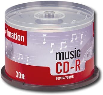 Best Buy: Imation 30-Pack 48x Audio CD-R Disc Spindle 66000055088