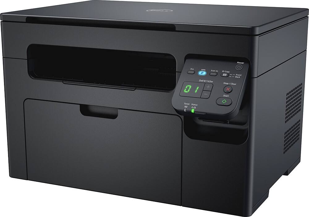 Best Buy: Dell B1163w Wireless Black-and-White All-In-One Printer Black ...