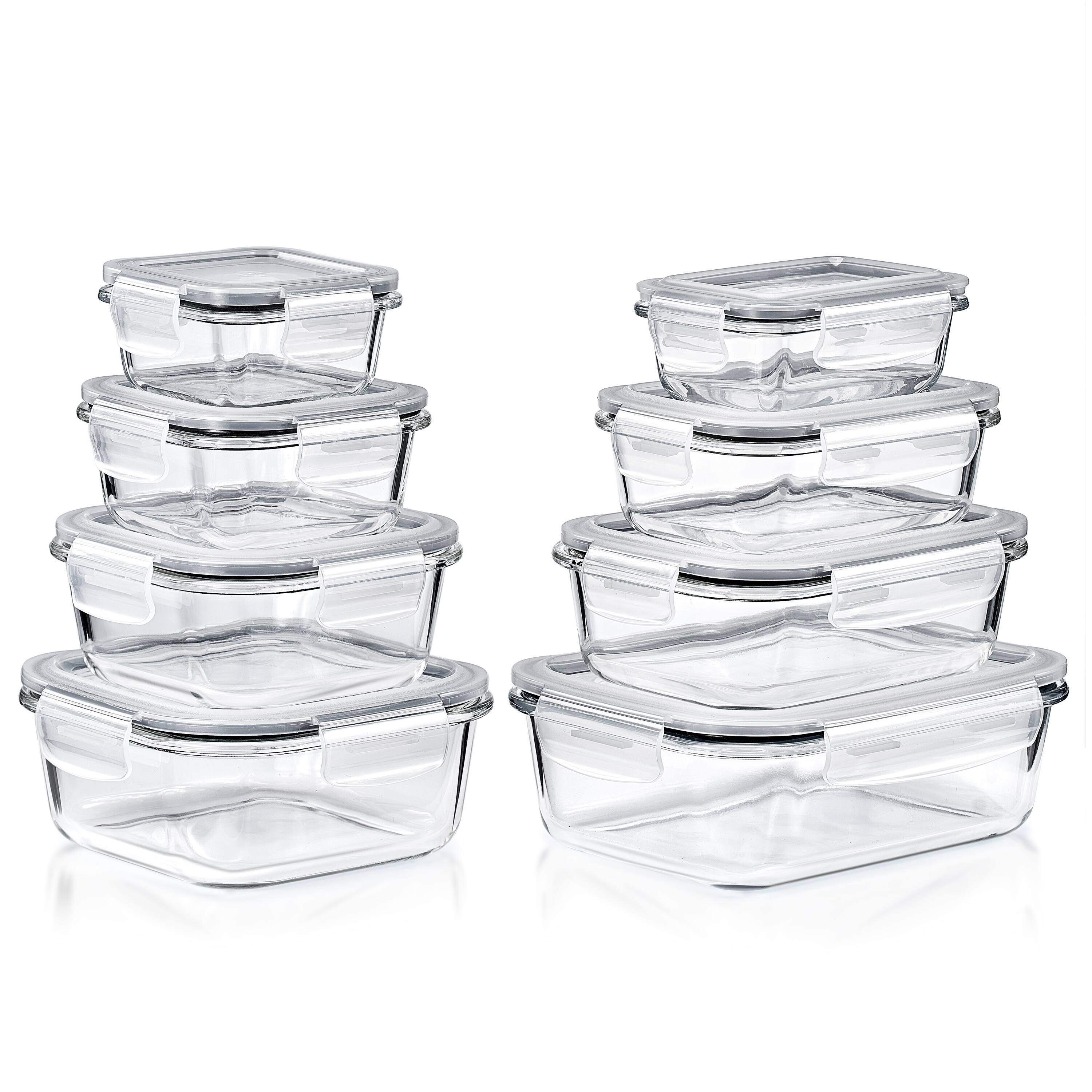 Sorbus 16 Piece Glass Food Storage Containers with Lids Airtight ...