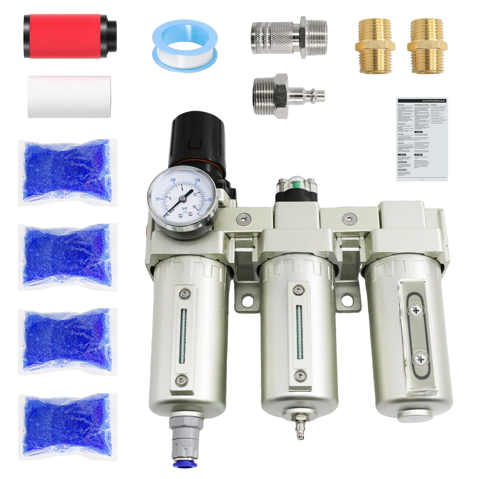 JETRANSPORT 1/2" Npt Industrial Grade 4 Stage Air dryer for compressor ...