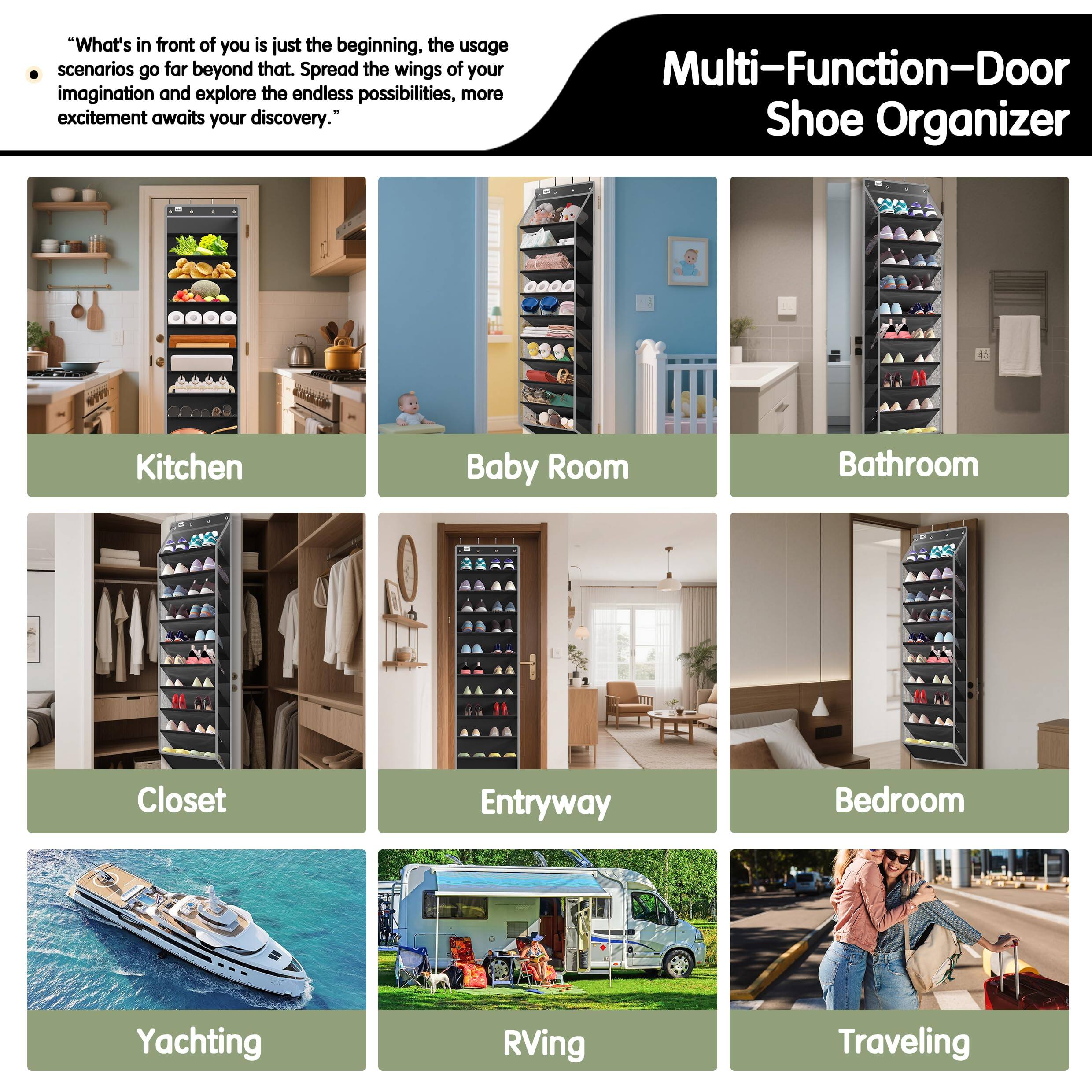 Refined Abode Design Shoe Rack Storage Shelf Organizer Rack Large Tall ...