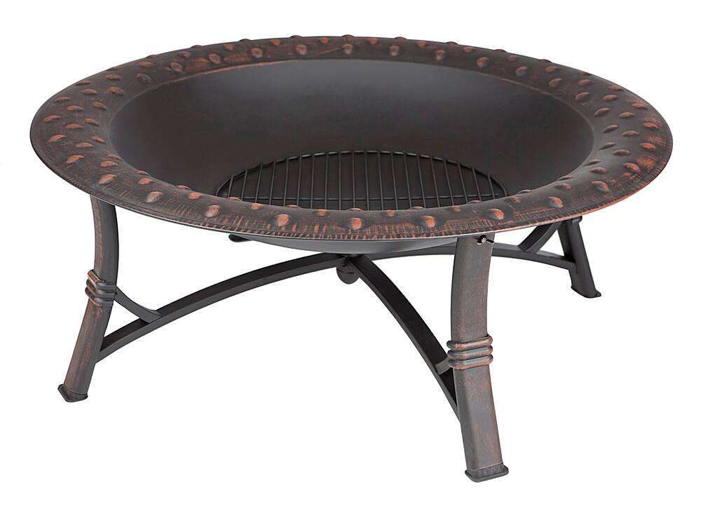 Fire Sense Fire Pit Roman Brushed Painted Steel Legs Wood Burning ...