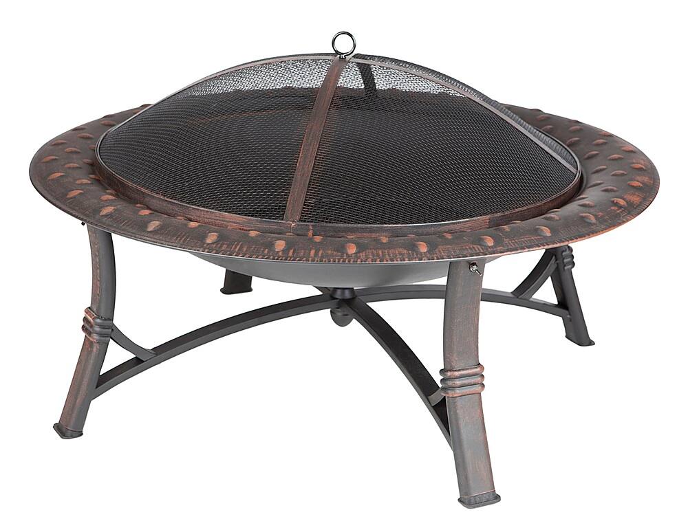 Fire Sense Fire Pit Roman Brushed Painted Steel Legs Wood Burning ...
