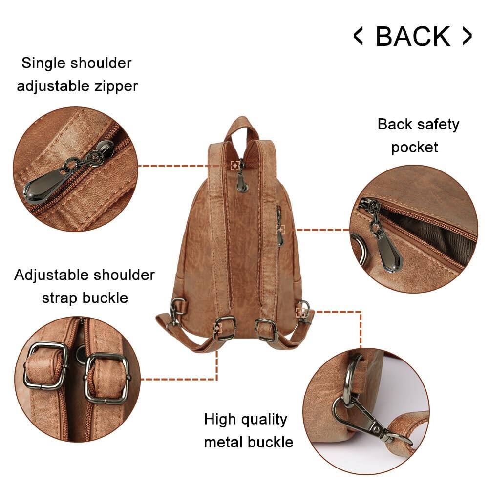 Stamp n Camp Small Backpack Purse For Women Fashion Pu Leather ...