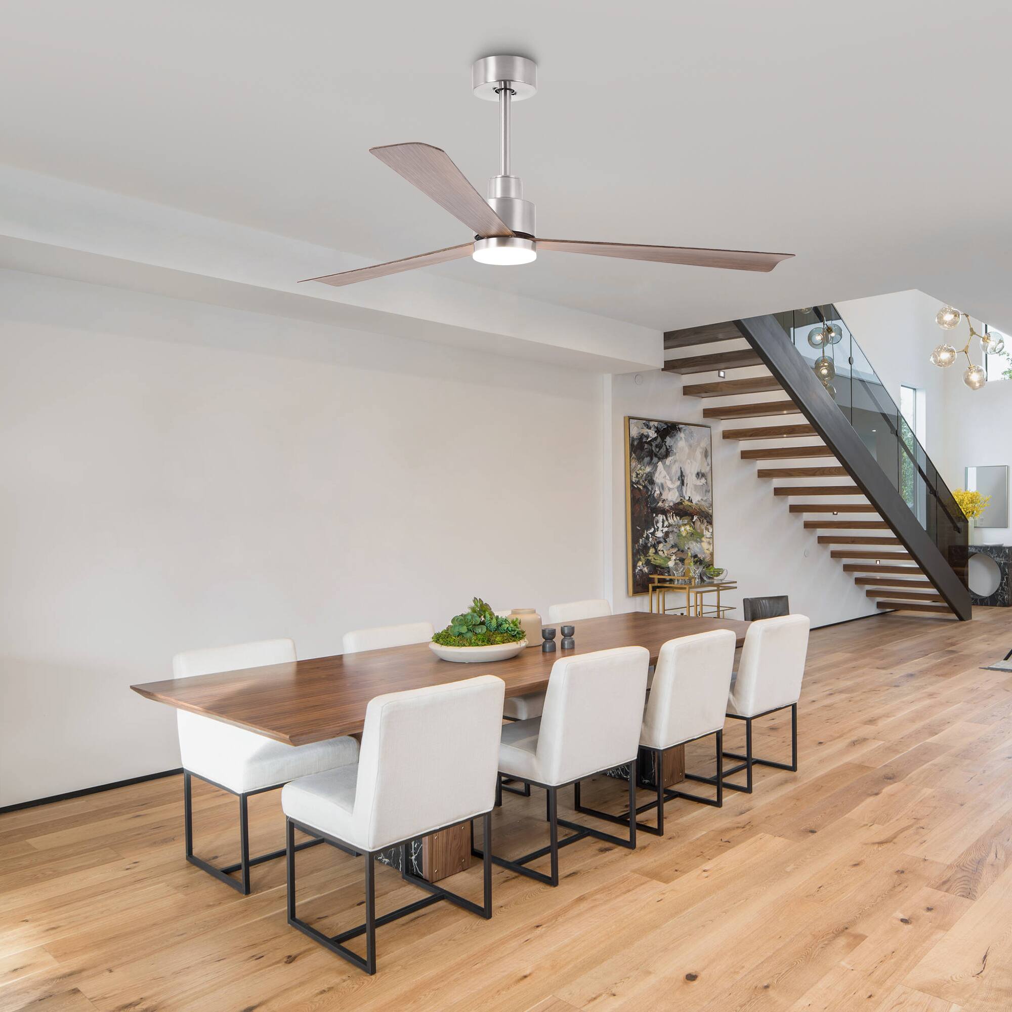 Parrot Uncle 52 Inch Modern Propeller Ceiling Fan with Dimmable LED ...