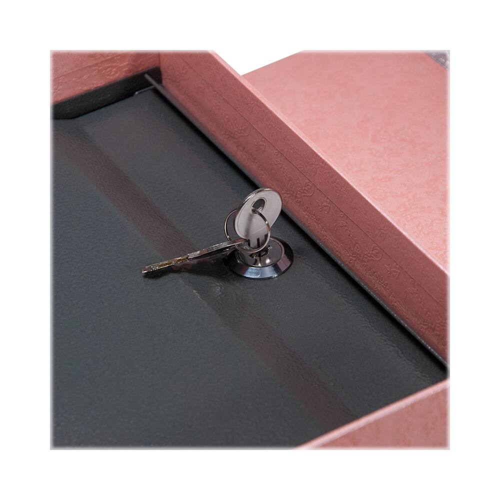 Best Buy: Barska Gift Box Lock Box with Key Lock Pink flower CB12186