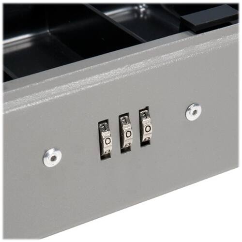 Barska 6 Inch Cash Box with Combination Lock Gray Black CB11782 - Best Buy