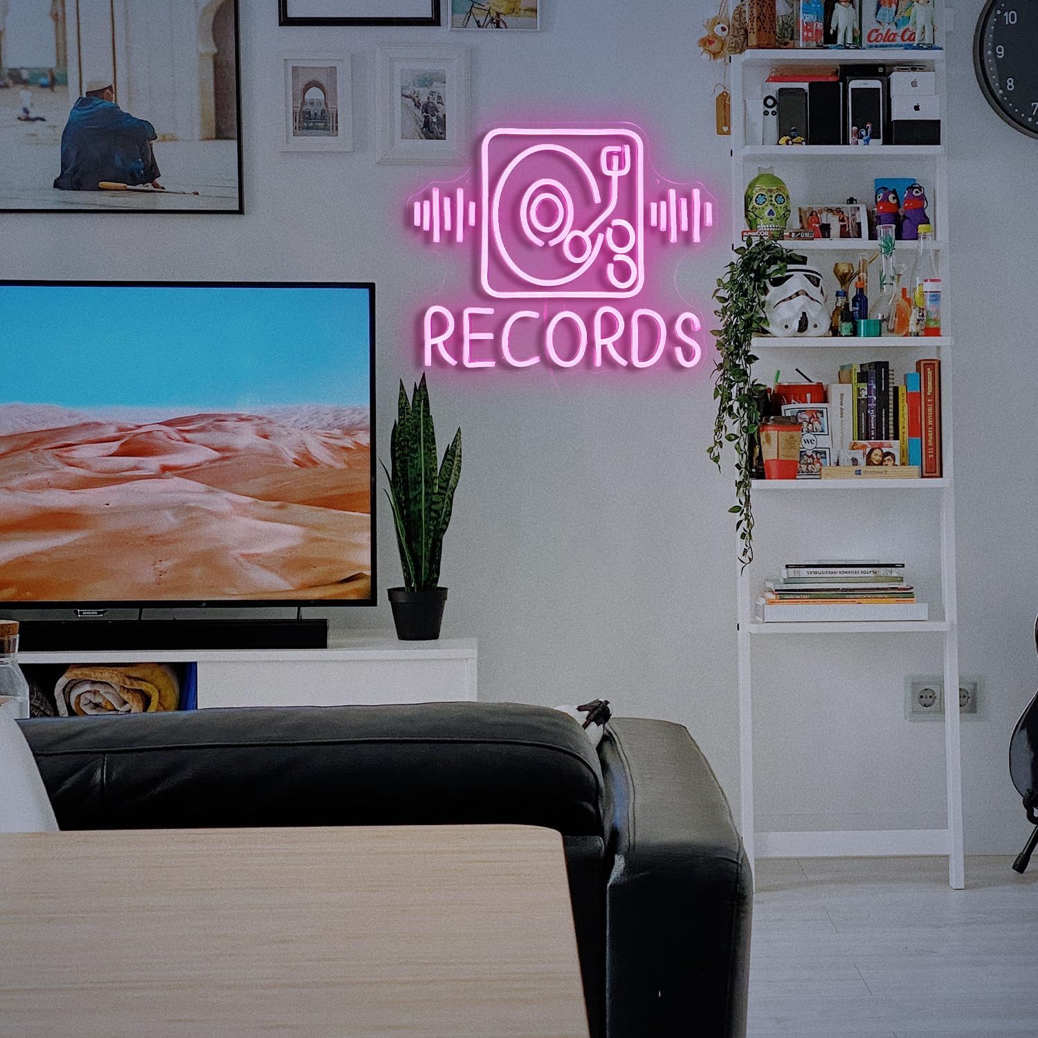 Auledio Records Neon Sign For Wall Decor Jukebox Music Light Up Sign ...