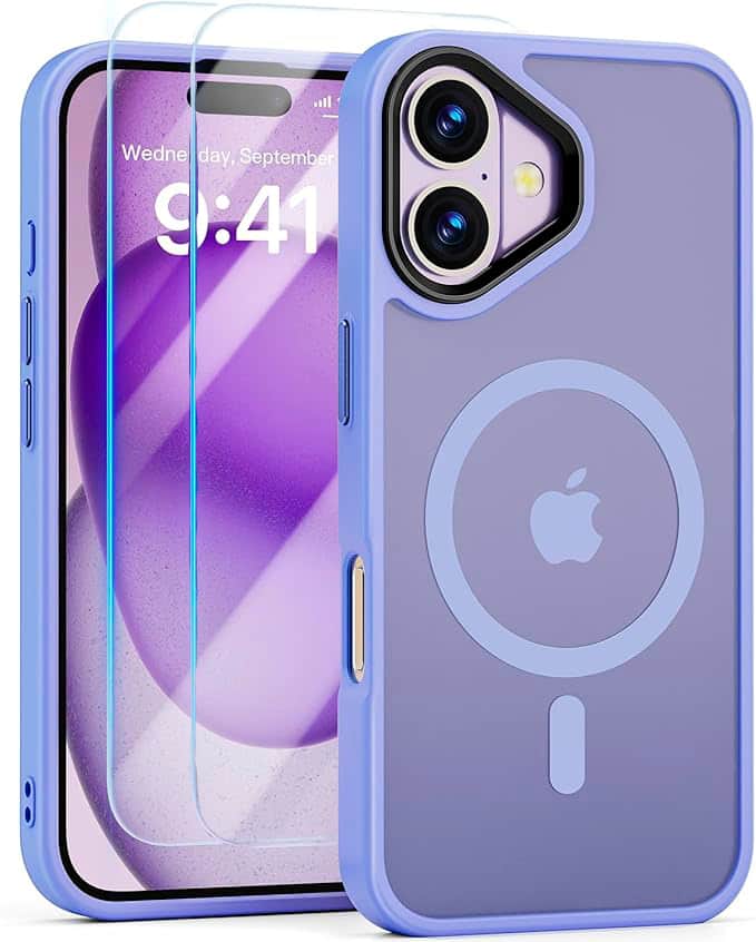 Entronix - iPhone 16 Bundle - Magnetic Translucent Matte with 2 Clear ...