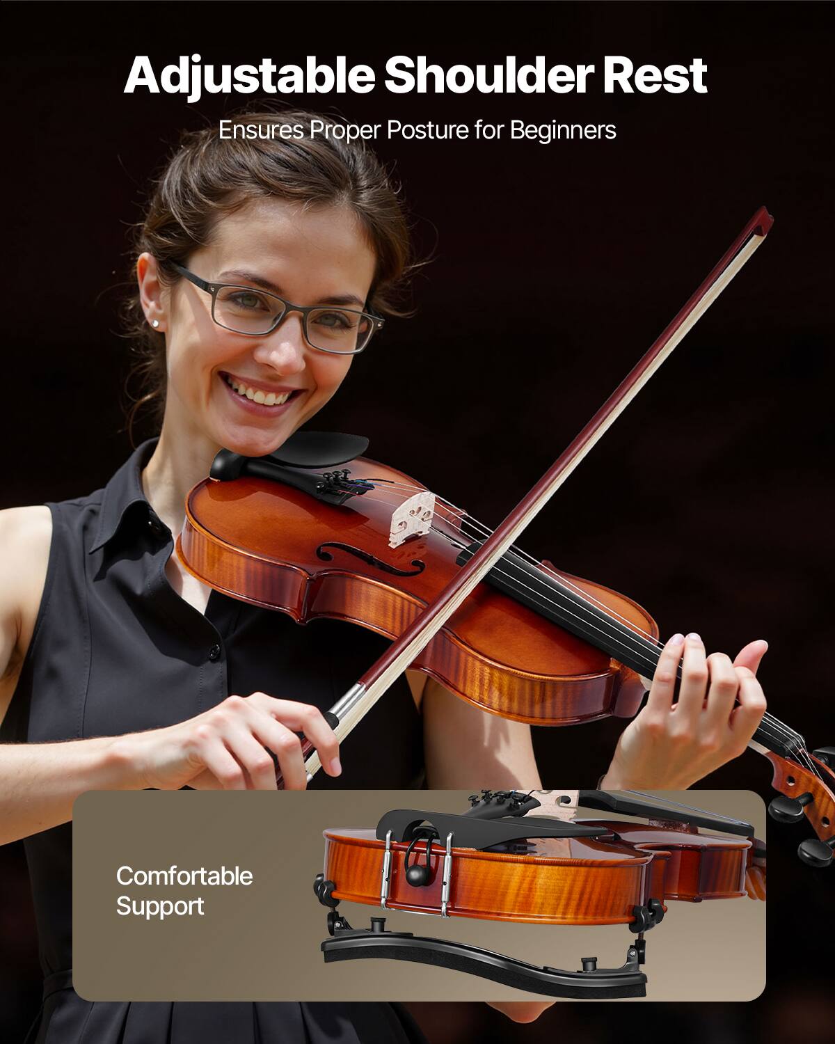 VEVOR Violin 4/4 Full Size for Adults, Violin Fiddle Set for Beginners Student with Hard Case ...