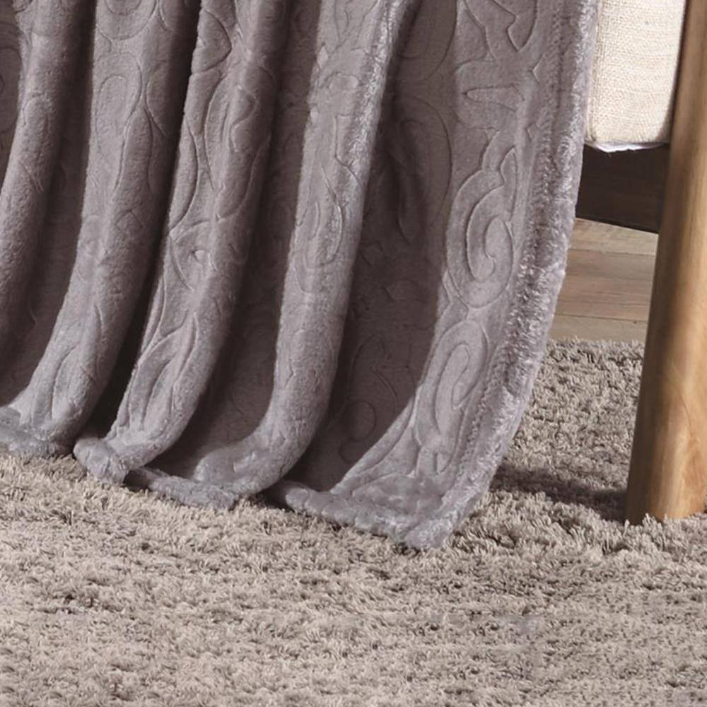 Noble House Dama Scroll All Season Embossed Pattern Ultra Soft and Cozy ...